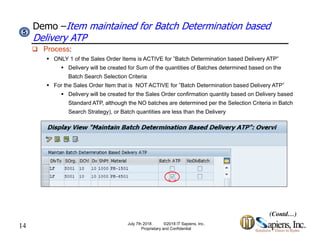 Batch Determination Based Delivery ATP and Auto Delivery Quantity Adjustment | PDF