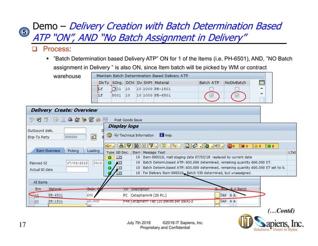 Batch Determination Based Delivery ATP and Auto Delivery Quantity Adjustment | PDF