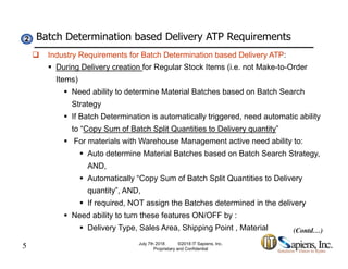 Batch Determination Based Delivery ATP and Auto Delivery Quantity Adjustment | PDF