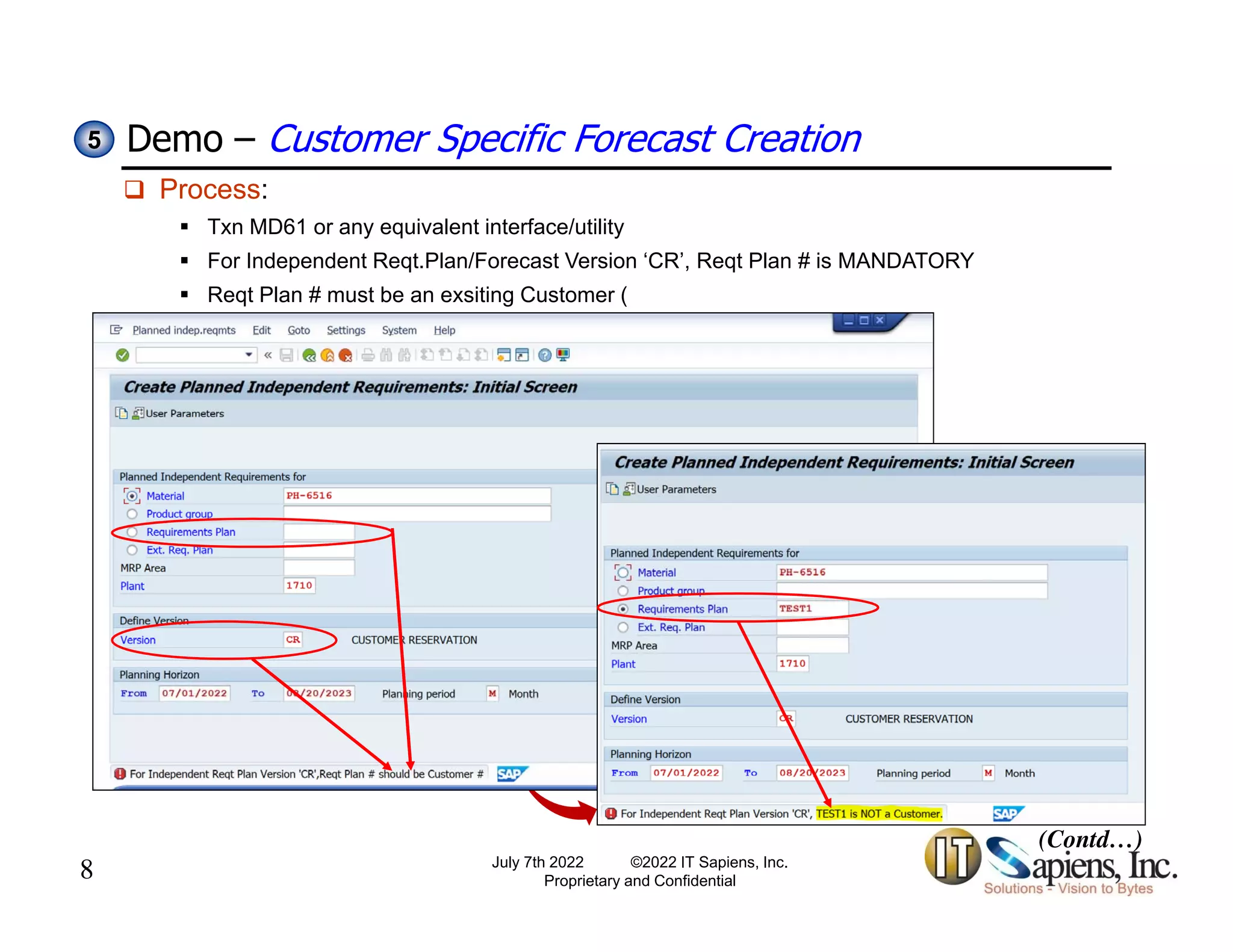 Customer Specific Product Forecast in SAP ERP | PDF
