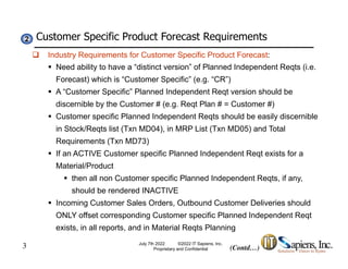 Customer Specific Product Forecast in SAP ERP | PDF