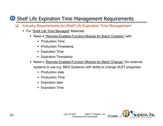 SAP ERP 'Shelf Life Expiration Time (SLET) Management' Solution | PDF ...
