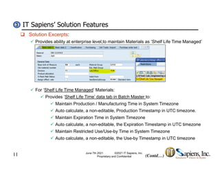 SAP ERP 'Shelf Life Expiration Time (SLET) Management' Solution | PDF ...