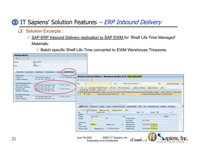 SAP ERP 'Shelf Life Expiration Time (SLET) Management' Solution | PDF ...