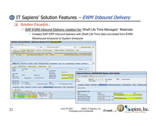 SAP ERP 'Shelf Life Expiration Time (SLET) Management' Solution | PDF ...