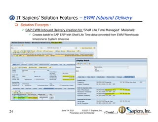 SAP ERP 'Shelf Life Expiration Time (SLET) Management' Solution | PDF ...