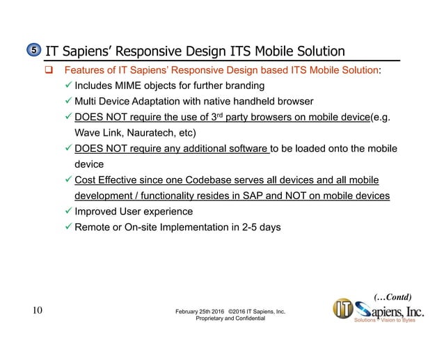 IT Sapiens-SAP ITS Mobile Solution With Responsive Design for Multi ...