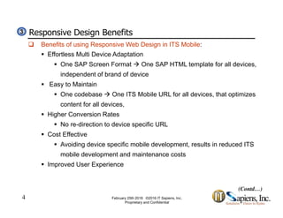 IT Sapiens-SAP ITS Mobile Solution With Responsive Design for Multi ...
