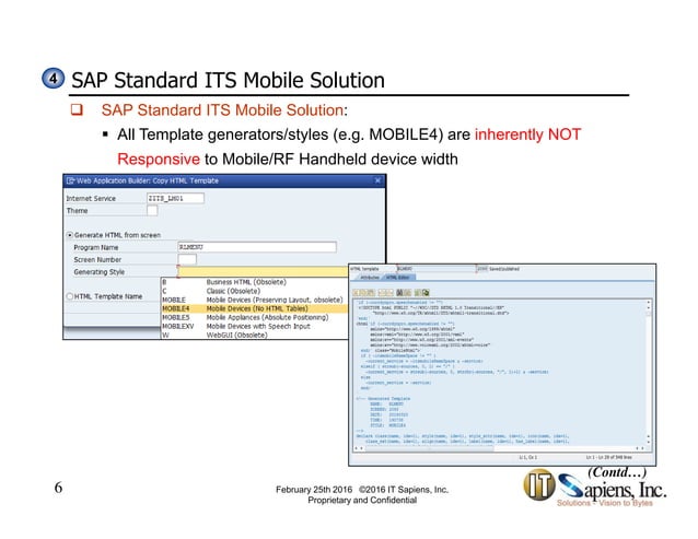 IT Sapiens-SAP ITS Mobile Solution With Responsive Design for Multi ...