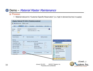 SAP Sales Order Processing With Customer Reservations | PDF