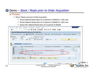 SAP Sales Order Processing With Customer Reservations | PDF