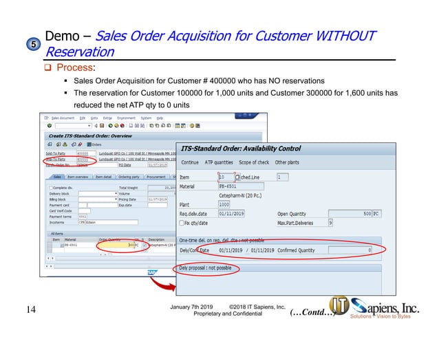 SAP Sales Order Processing With Customer Reservations | PDF | Computer ...