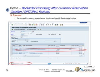 SAP Sales Order Processing With Customer Reservations | PDF