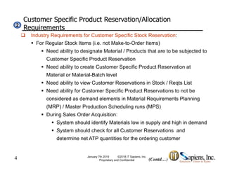 SAP Sales Order Processing With Customer Reservations | PDF