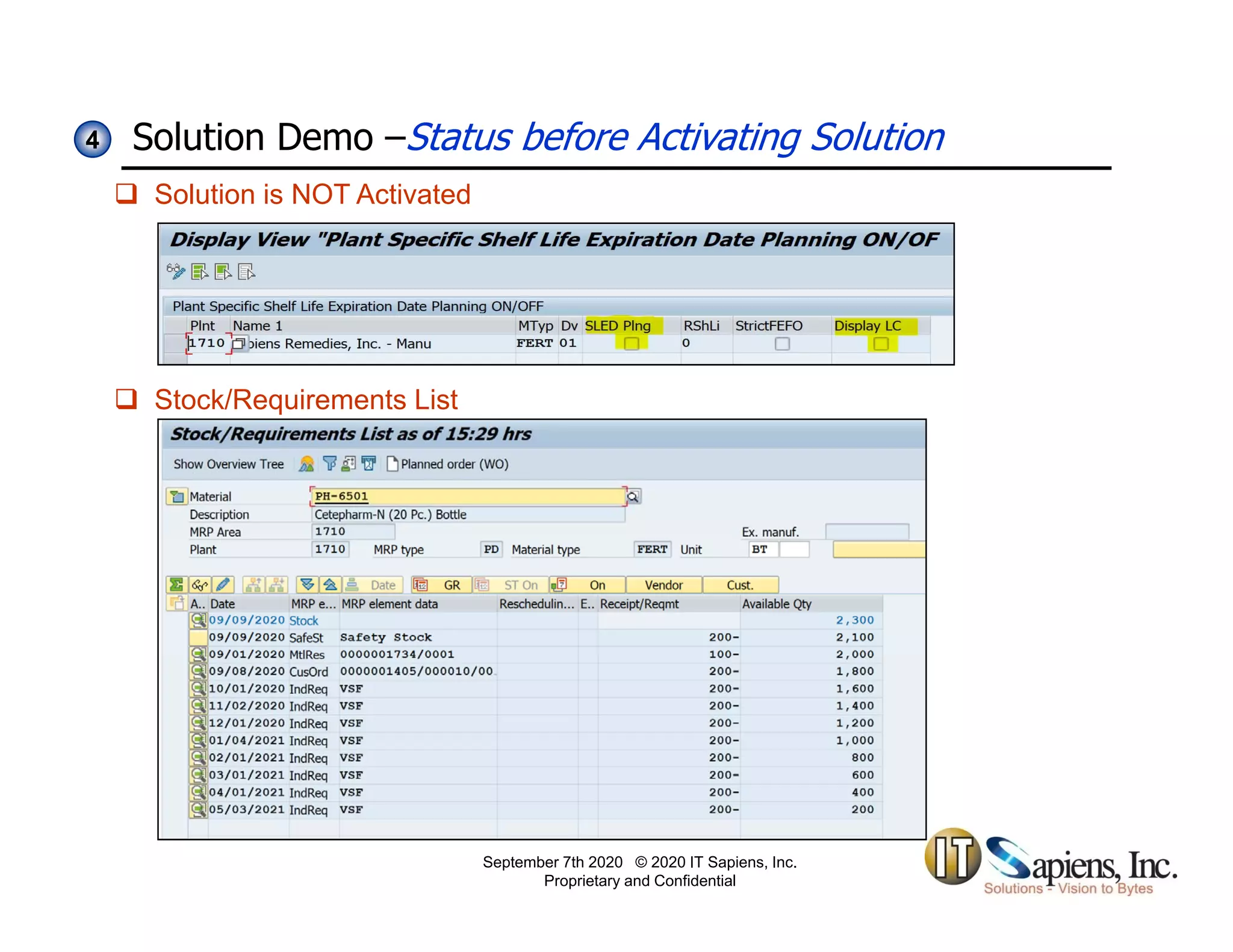 Shelf Life Planning in SAP S/4 HANA "MRP Live" | PDF