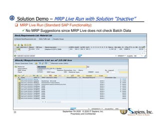 Shelf Life Planning in SAP S/4 HANA "MRP Live" | PDF