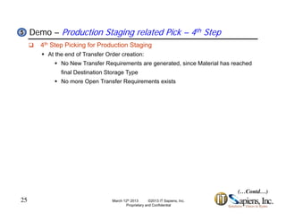 SAP LES WM Multi Step Production Picking | PDF