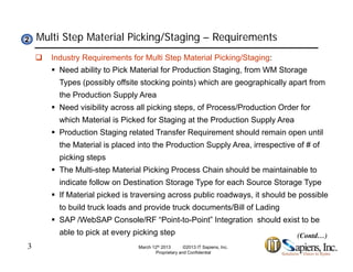 SAP LES WM Multi Step Production Picking | PDF
