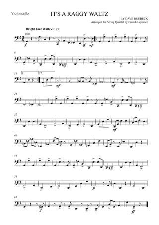 It's a raggy waltz (cello) | PDF
