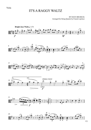 It's a raggy waltz (viola) | PDF