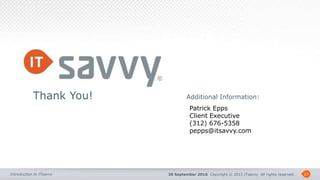Introduction to ITsavvy | PPTX