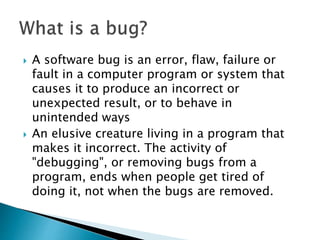 It’s a world of bugs after all | PPT