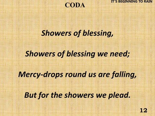 IT'S BEGINNING TO RAIN | PPT