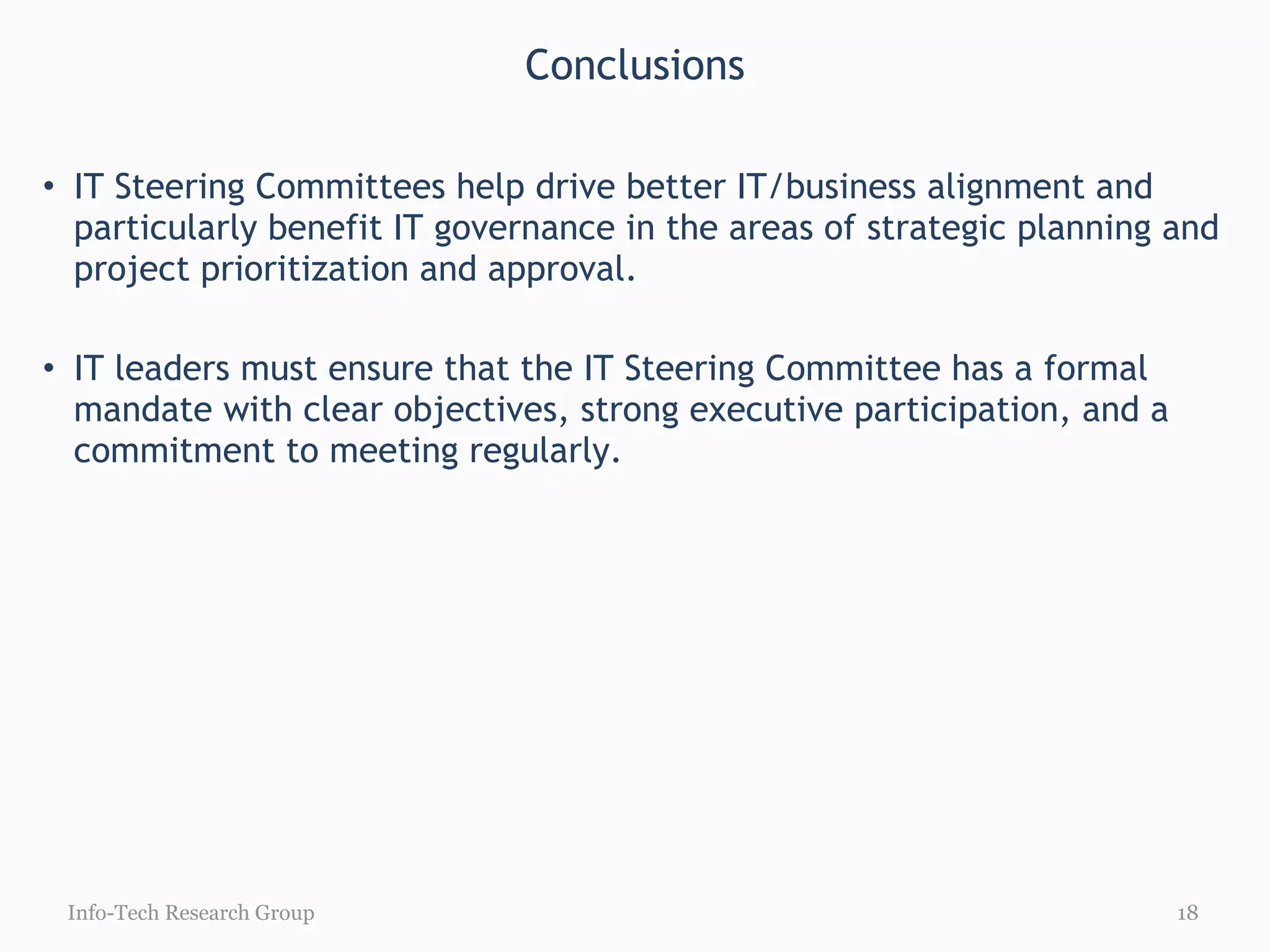 establish an effective it steering committee | PPT