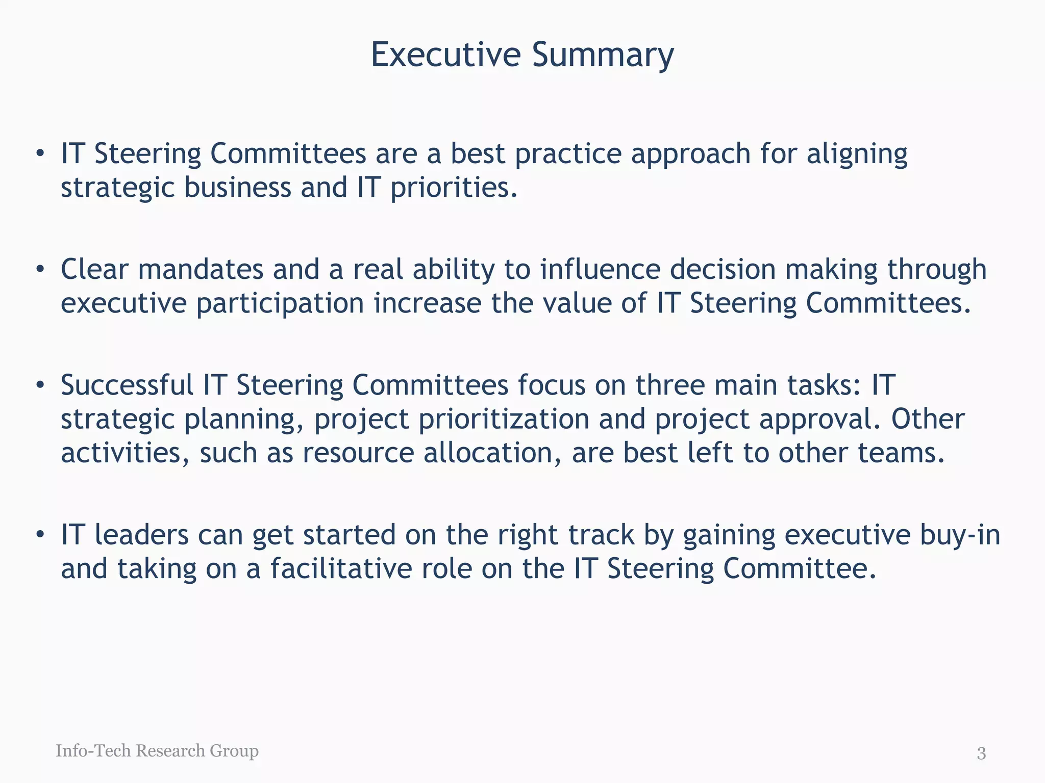 establish an effective it steering committee | PPT