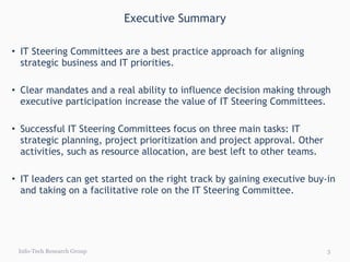 establish an effective it steering committee | PPT