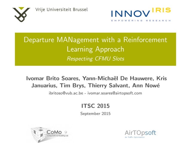 Departure MANagement with a Reinforcement Learning Approach: Respecting ...