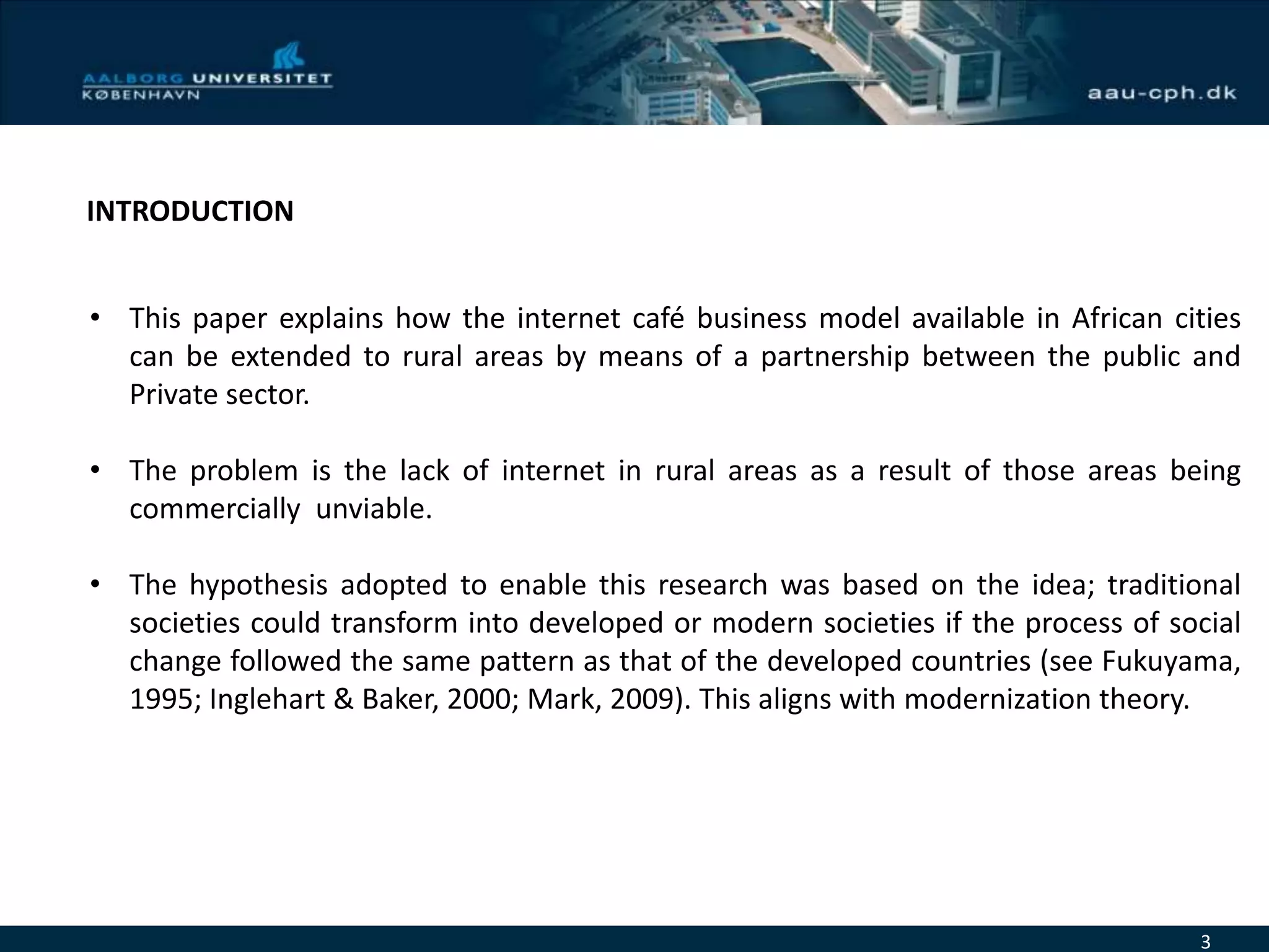 Enhancing Rural Internet connectivity through an extended internet cafe ...