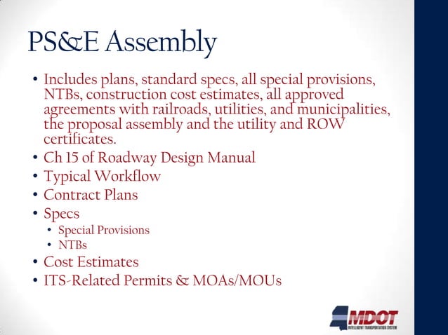 MDOT ITS Design Manual | PPTX | Civil Engineering Industry | Industries
