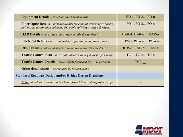 MDOT ITS Design Manual | PPTX | Civil Engineering Industry | Industries