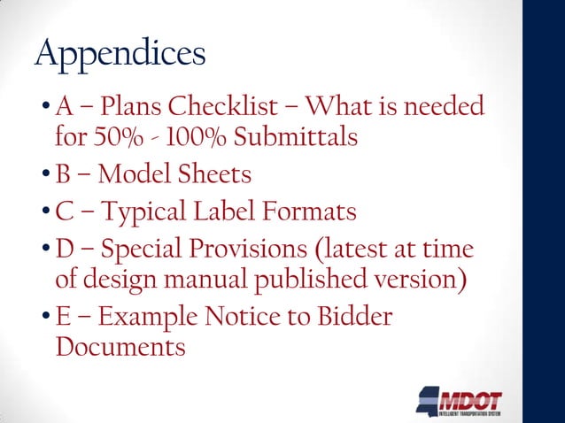 MDOT ITS Design Manual | PPTX | Civil Engineering Industry | Industries