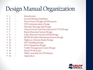 MDOT ITS Design Manual | PPTX