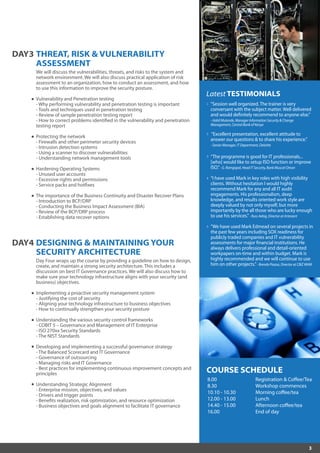 IT Information Security Management Principles, 15 - 18 May 2016 Dubai ...