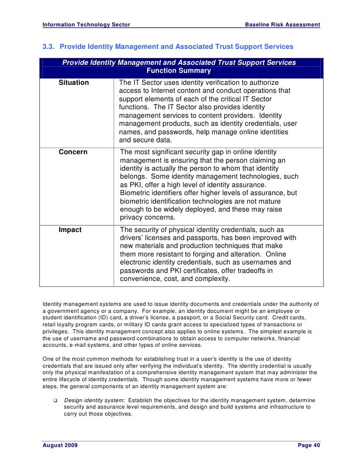 It Sector Risk Assessment Report Final