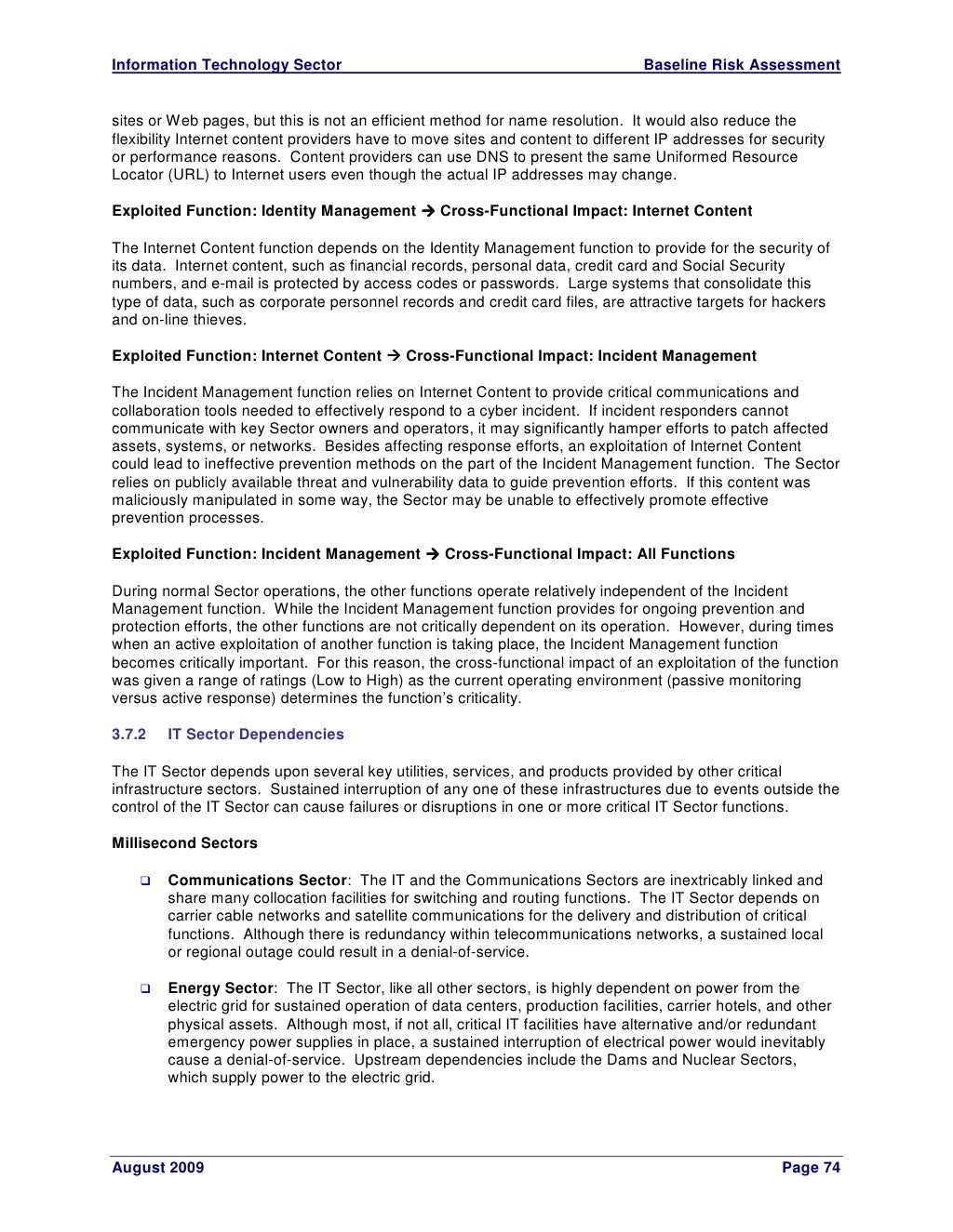It Sector Risk Assessment Report Final