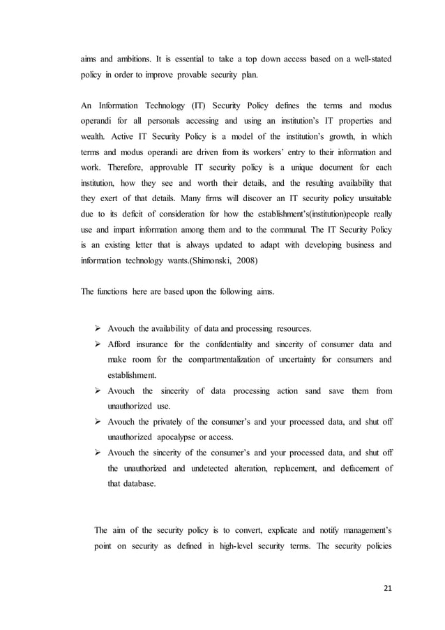 Computer Security for institution | DOCX