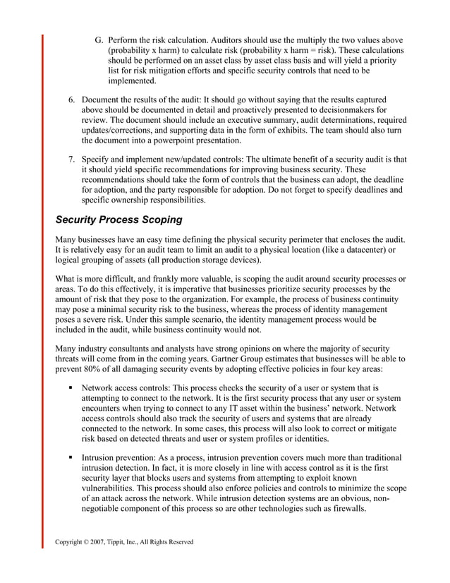 It Security Audit Process | PDF