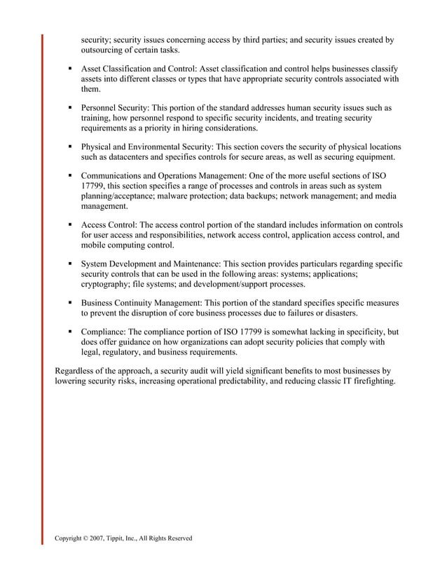 It Security Audit Process | PDF