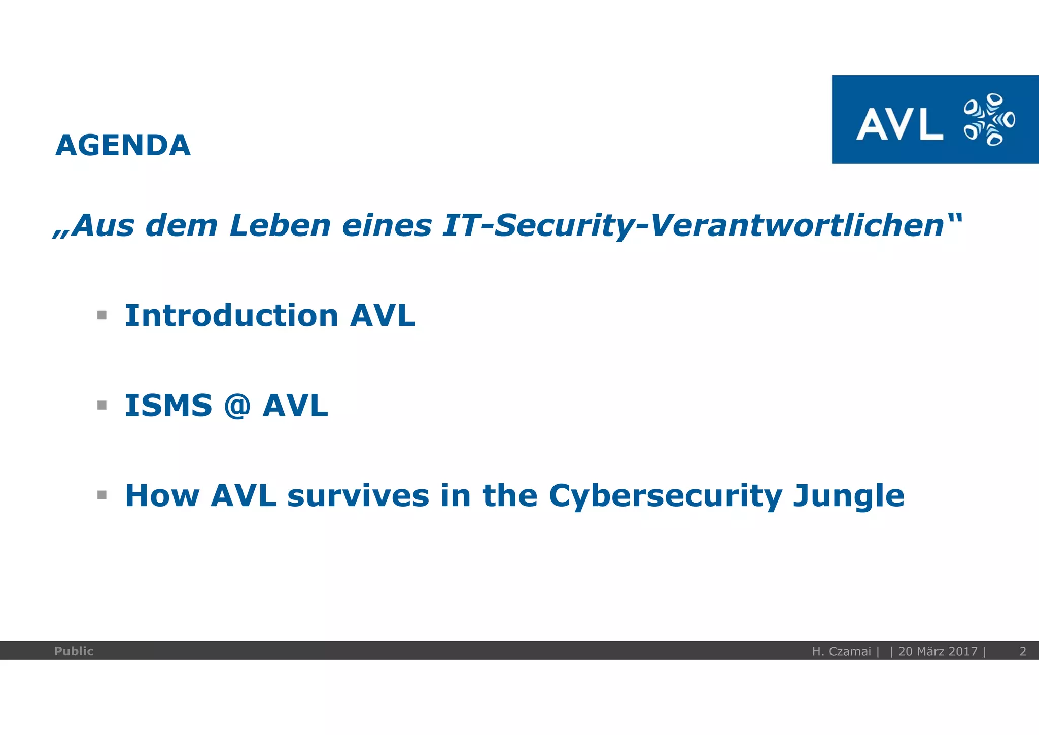 Information Security @ AVL | PDF