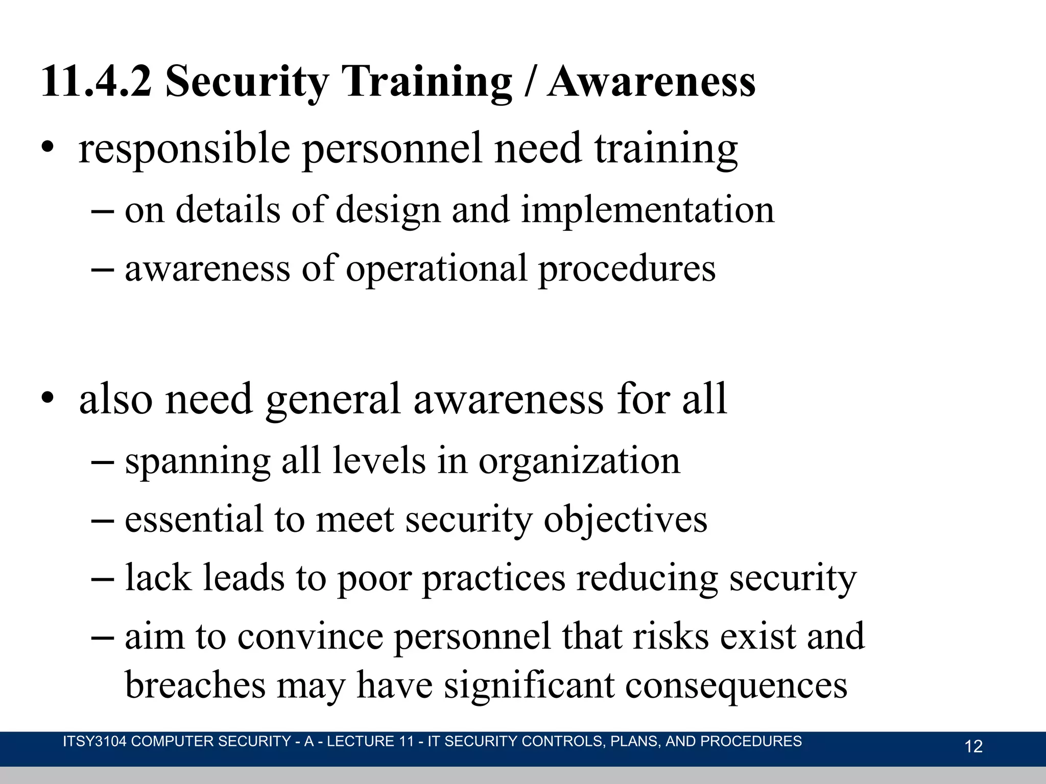 It security controls, plans, and procedures | PPTX