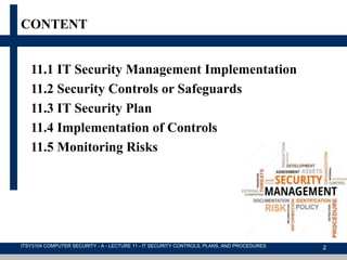 It security controls, plans, and procedures | PPTX