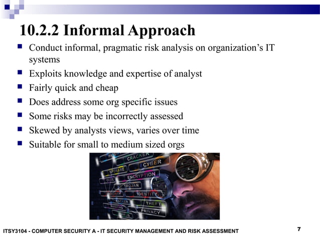 IT Security management and risk assessment | PPT | Information and ...