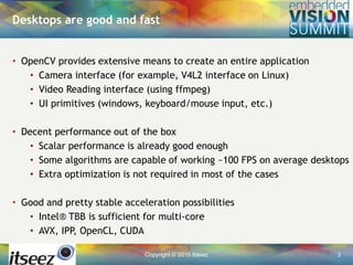 OpenCV for Embedded: Lessons Learned | PPTX