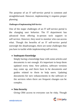 It self service portal all you need to know about it | PDF