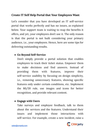 It self service portal all you need to know about it | PDF