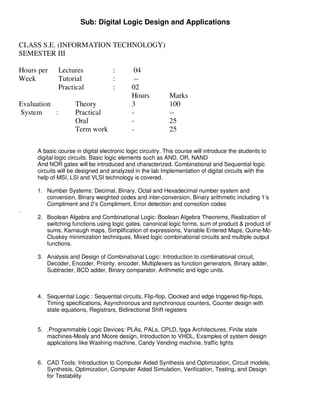 Mumbai University BE IT Sem 3 Syllabus | PDF